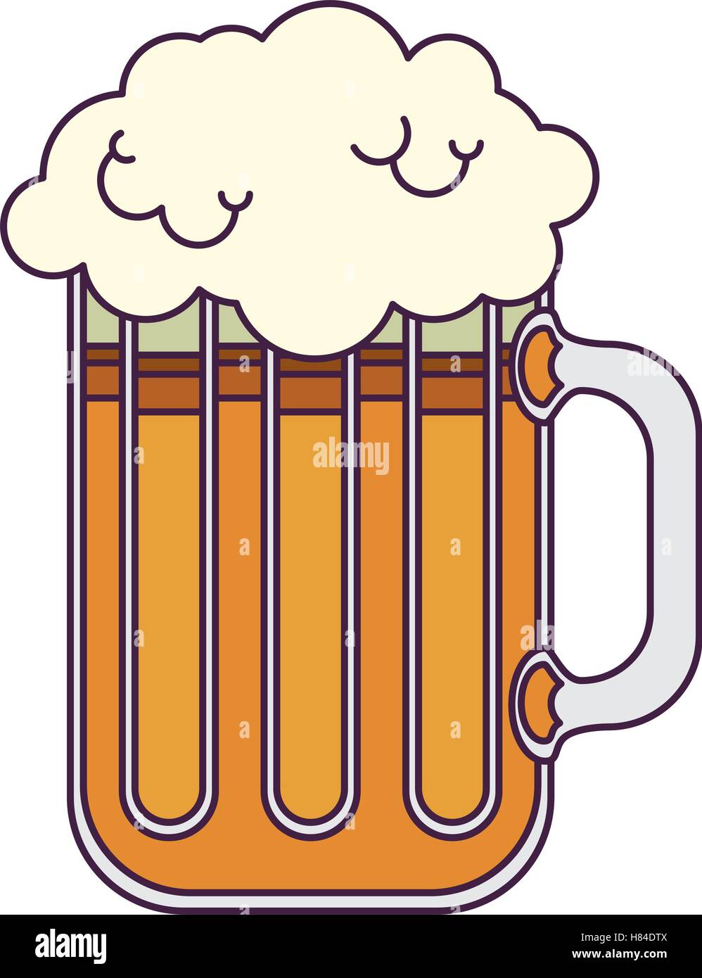 Beer glass icon. Pub alcohol bar brewery and drink theme. Isolated ...