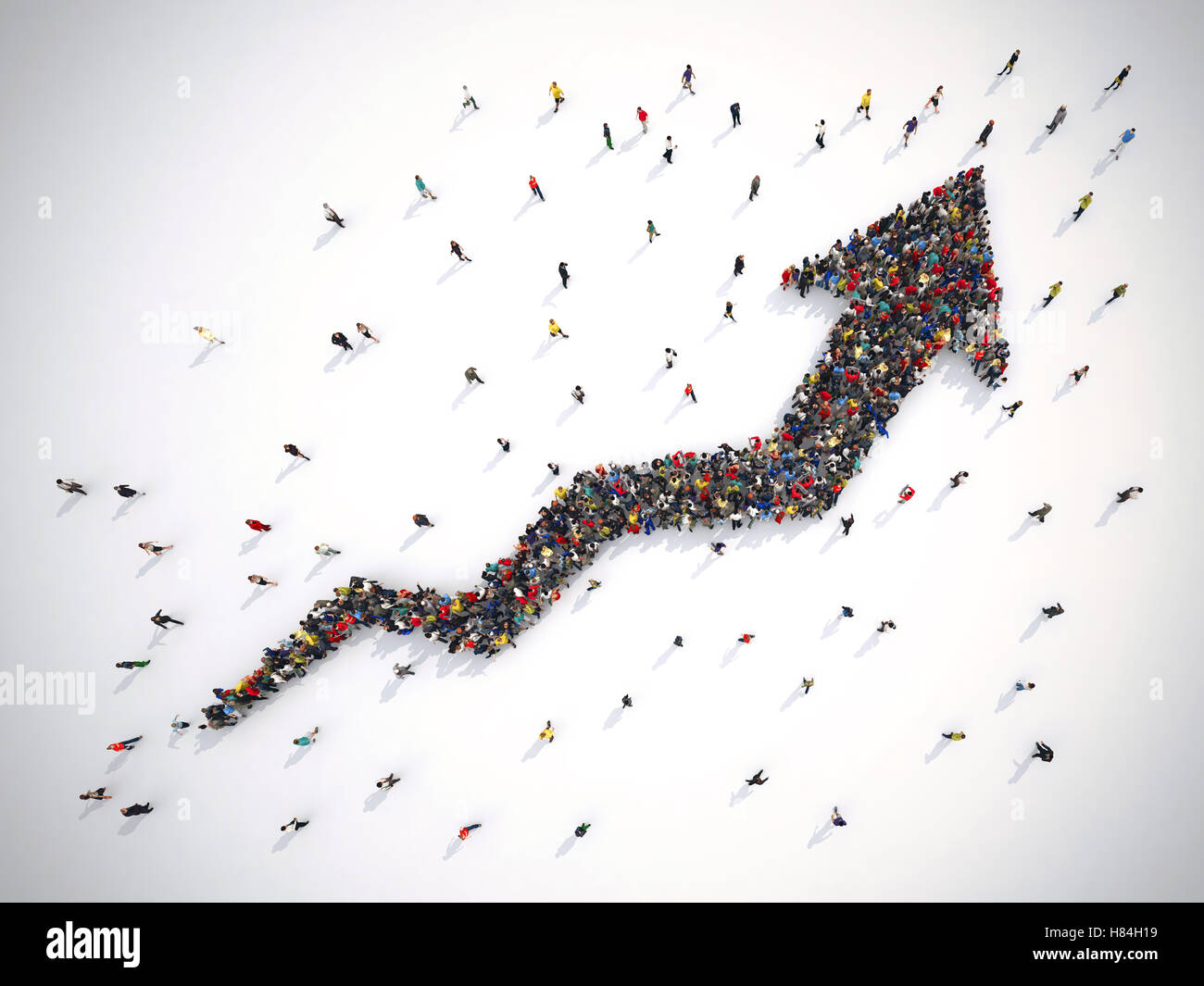 Arrow people. 3D Rendering Stock Photo - Alamy