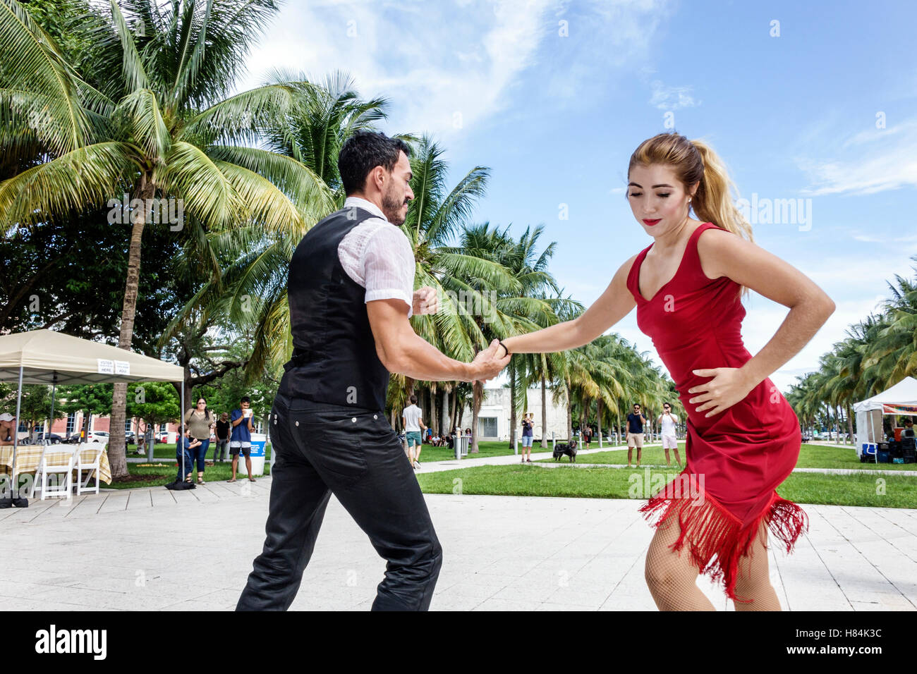 Miami Beach Florida,Collins Park,free music concert,Timbalive,Cuban ...