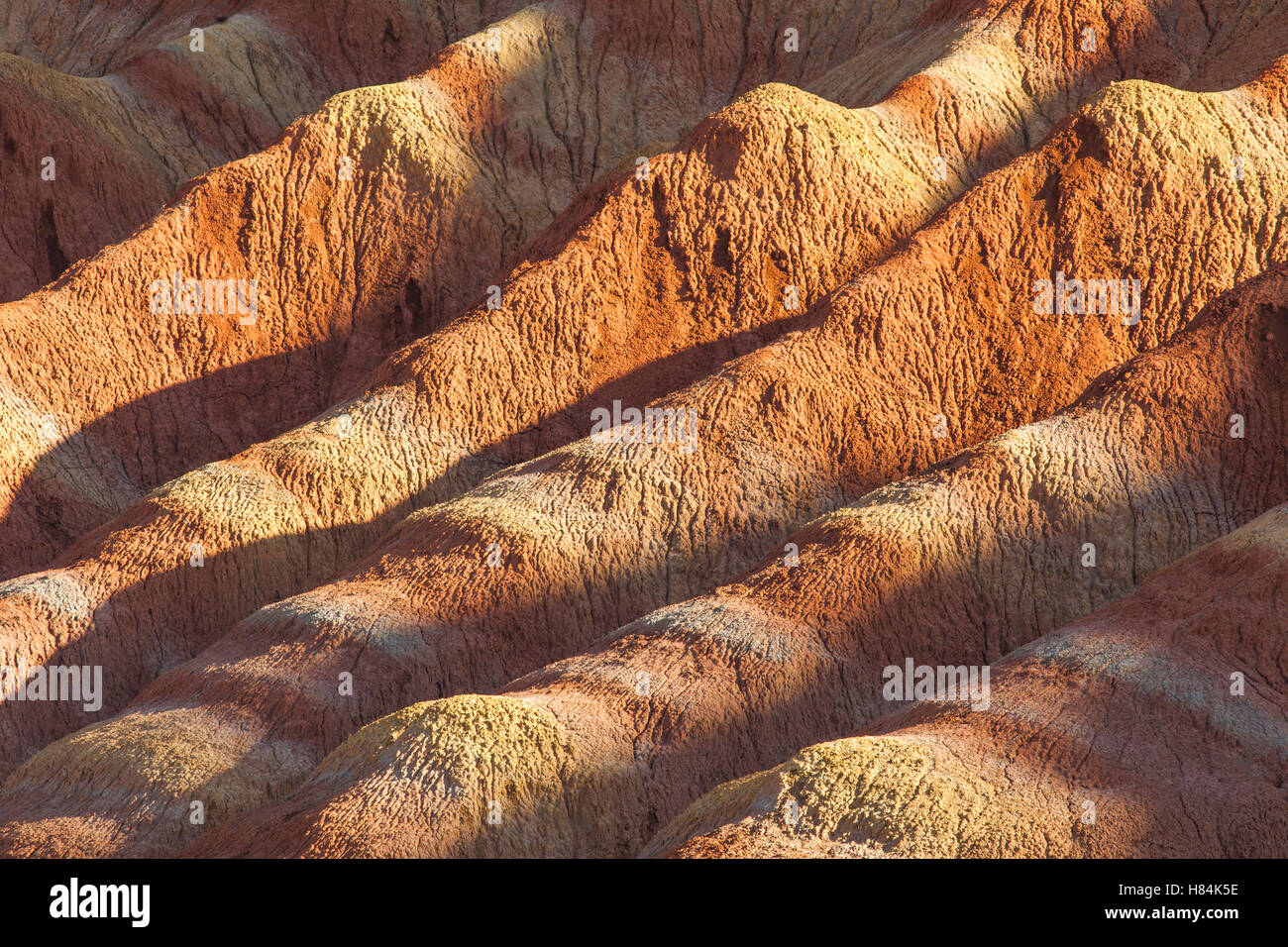 Eroded hills of sedimentary rock, Zhangye, China Stock Photo - Alamy
