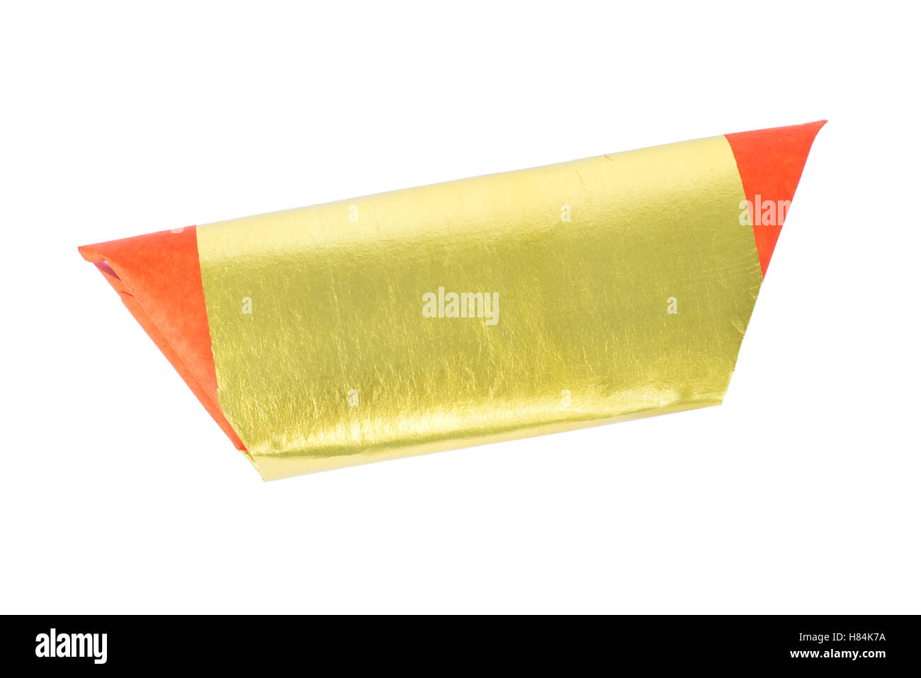 Silver paper, gold paper, joss paper for Chinese celebration, isolated ...