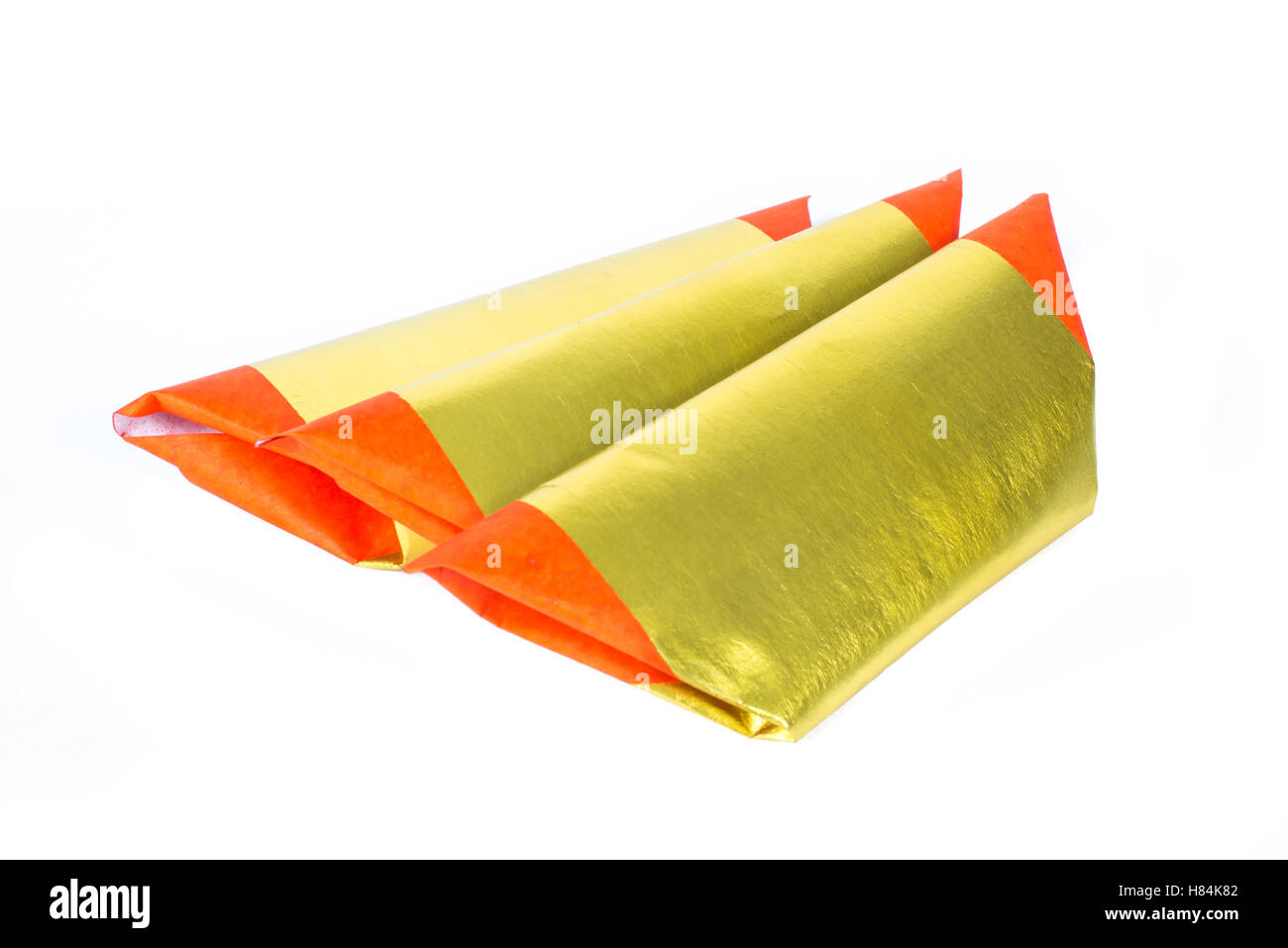 Silver paper, gold paper, joss paper for Chinese celebration isolated ...