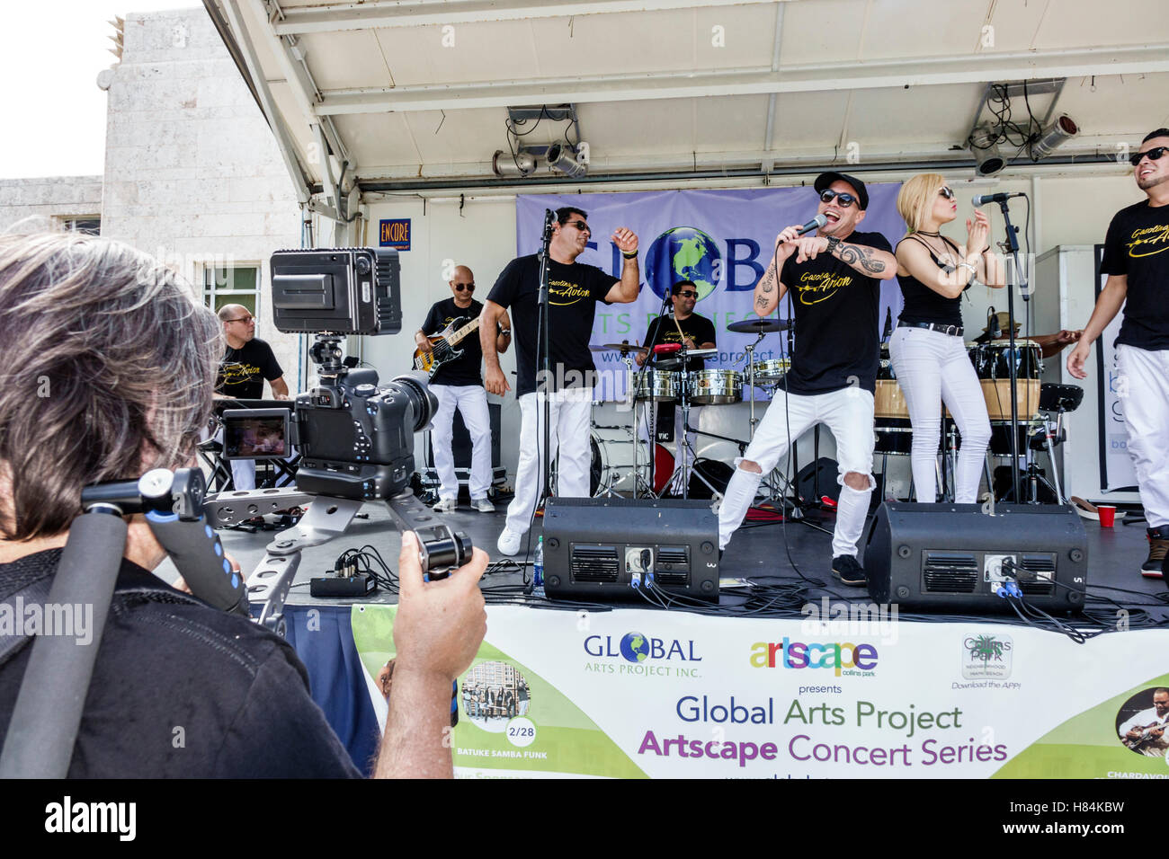 Miami Beach Florida,Collins Park,free music concert,Timbalive,Cuban ...