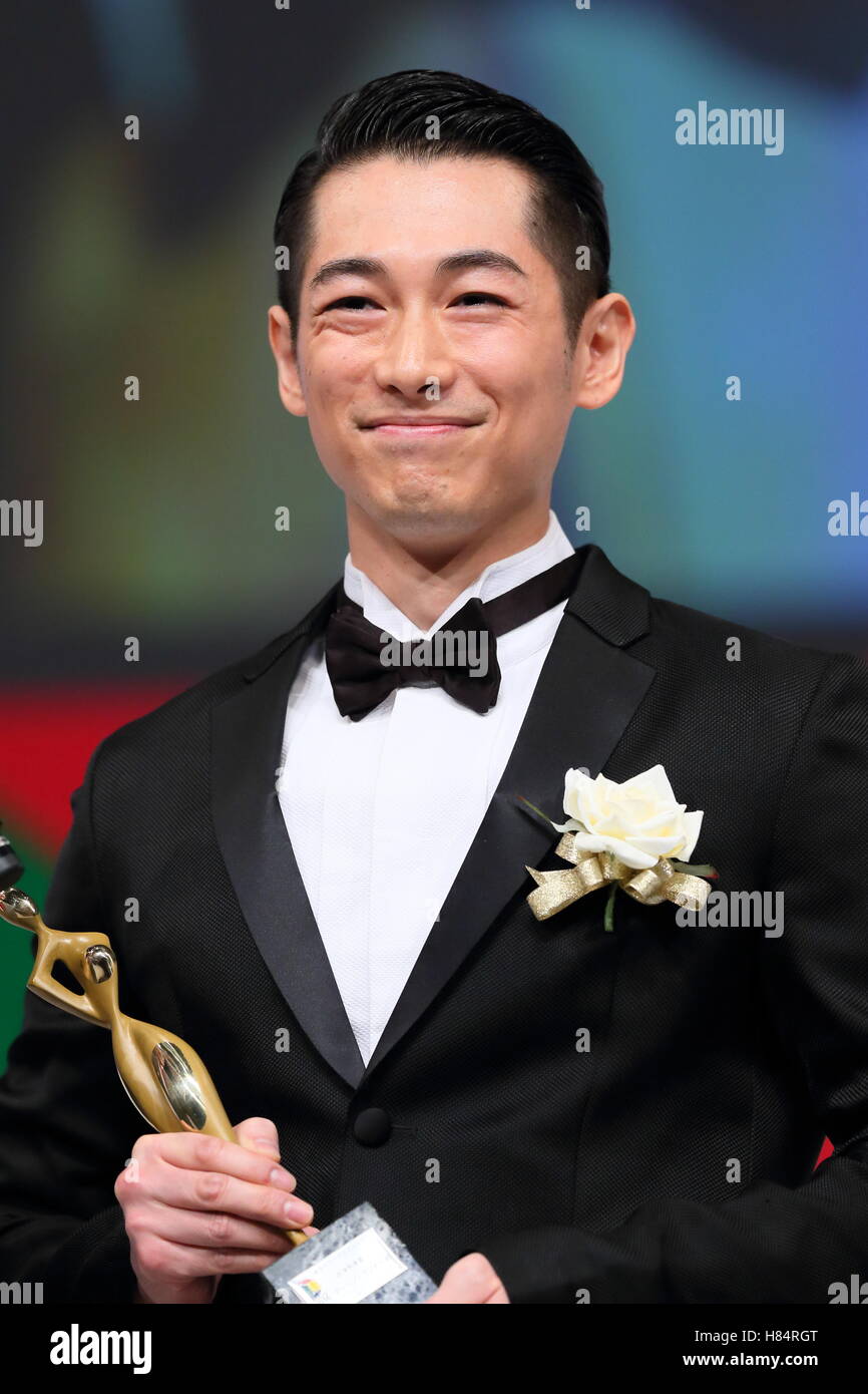 Japanese actor Dean Fujioka attends the award ceremony of the Tokyo ...