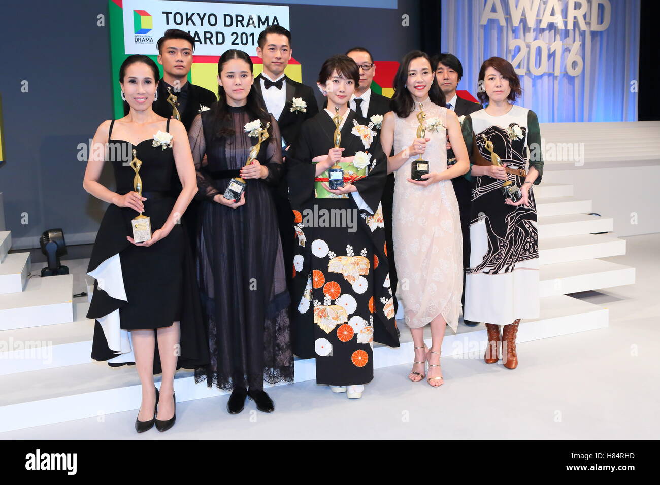 Award winner attend the ceremony of the Tokyo Drama Award 2016 in Tokyo ...