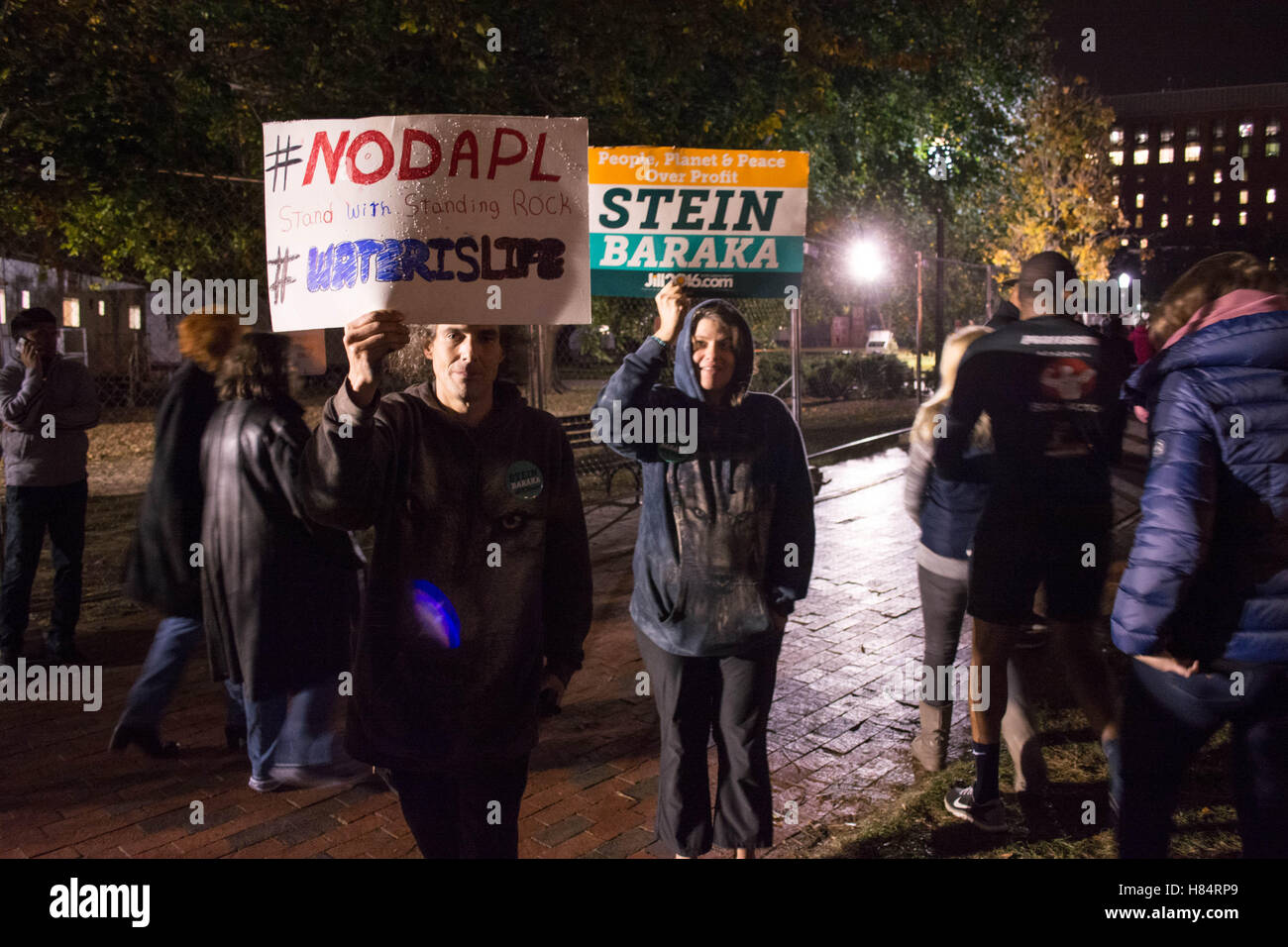 Washington DC, USA. 8th November, 2016. Supporters of the Standing Rock ...