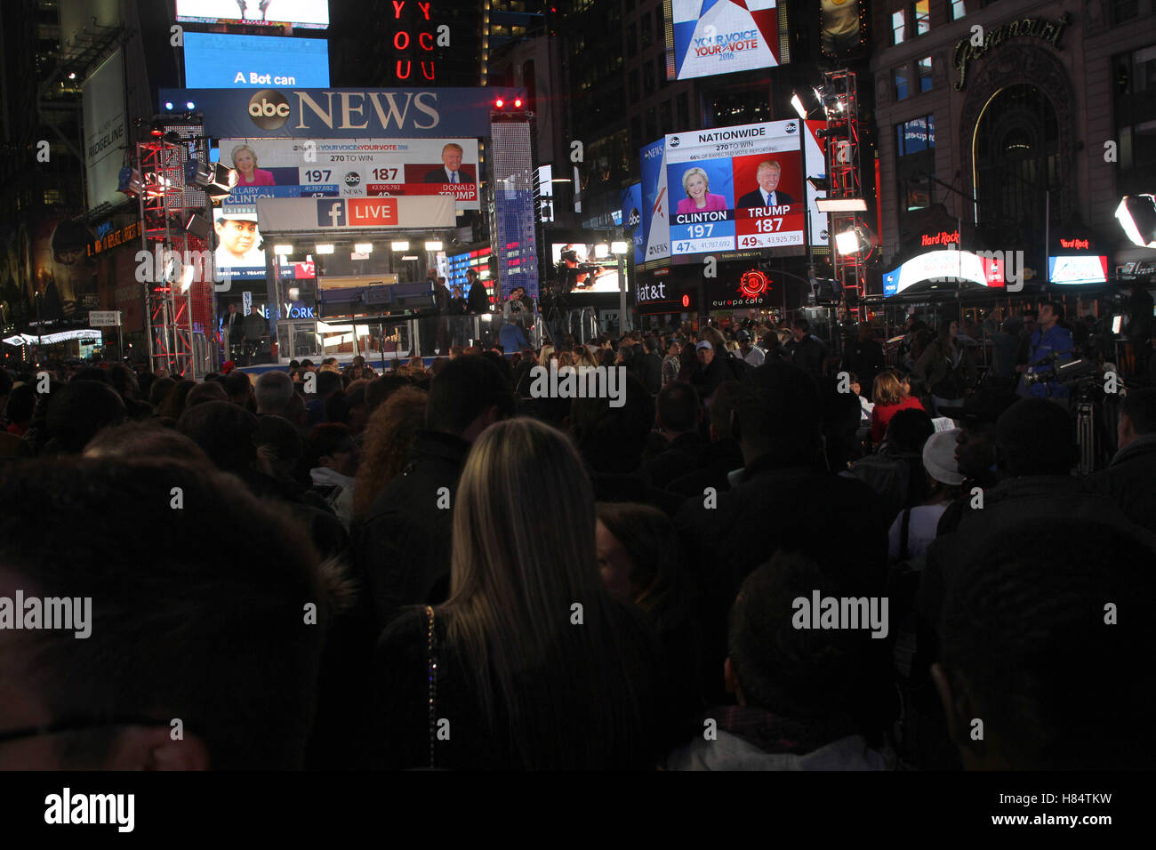 New York, New York, USA. 8th Nov, 2016. Election Night 2016 New York ...