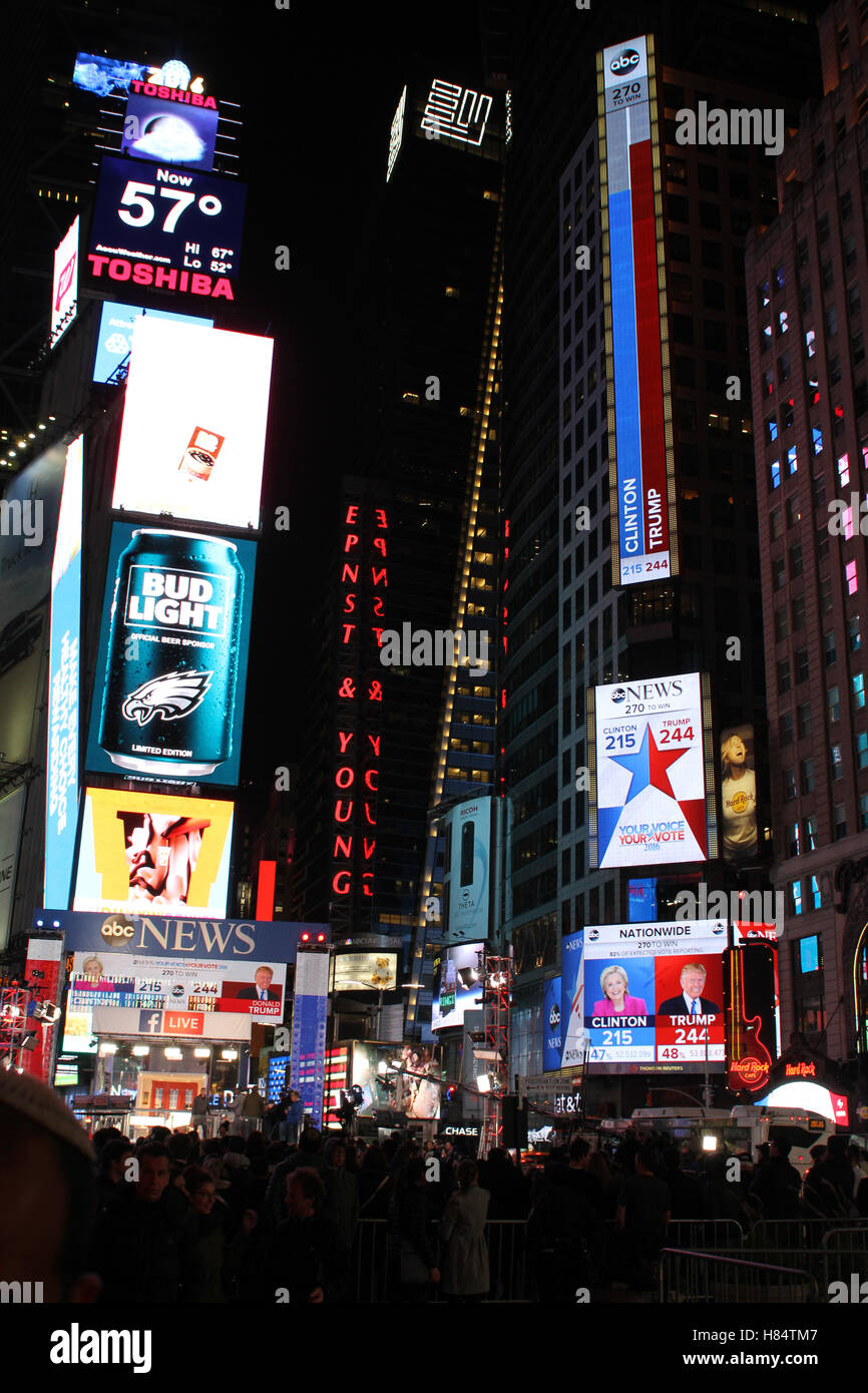 New York, New York, USA. 8th Nov, 2016. Election Night 2016 New York ...