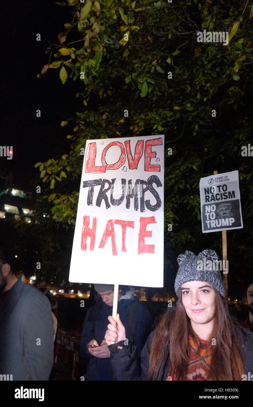 London, UK. 9th November 2016. On the day Donald Thump is elected 45th ...