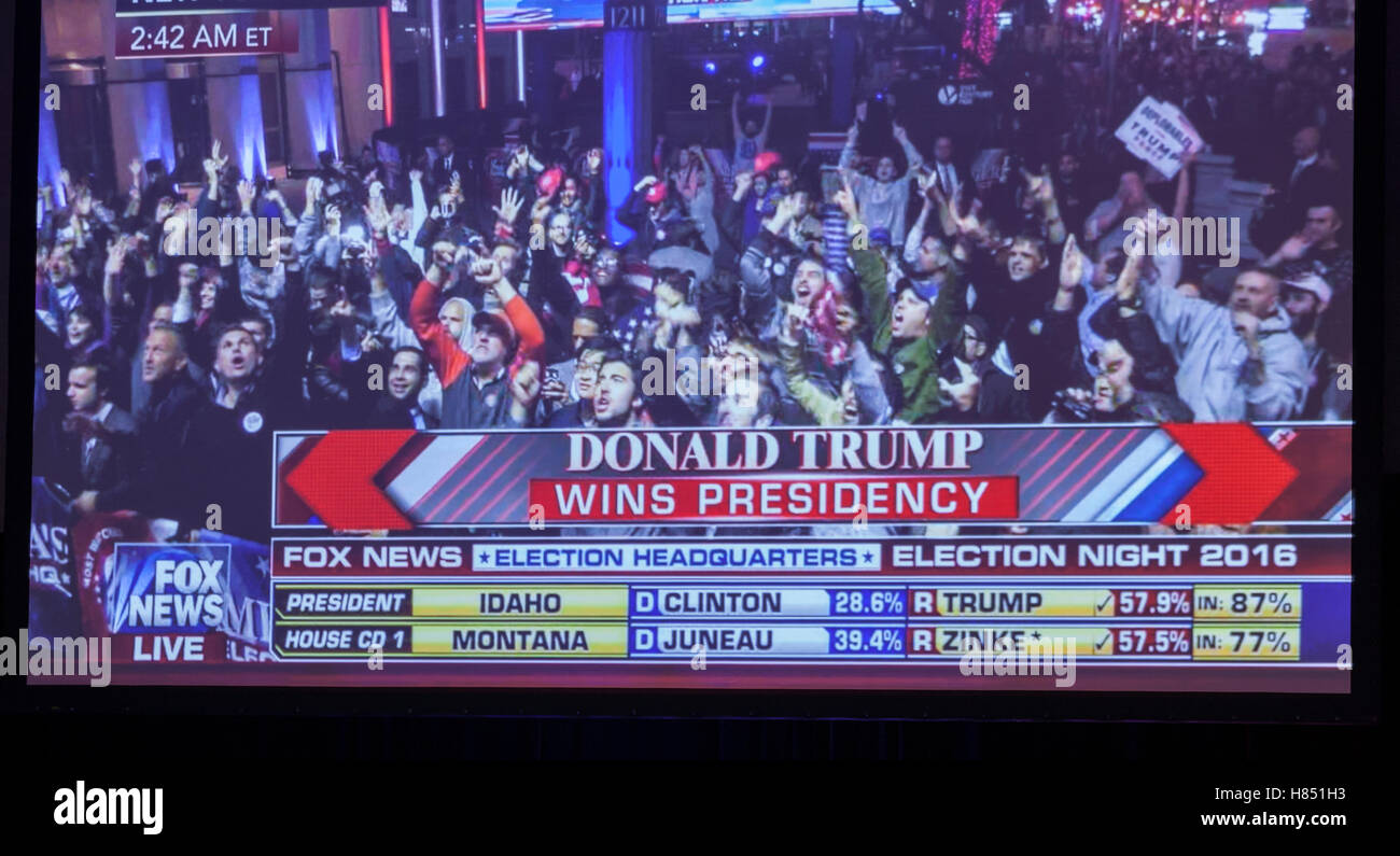 New York, NY USA - November 8, 2916: Donald Trump elected 45th ...