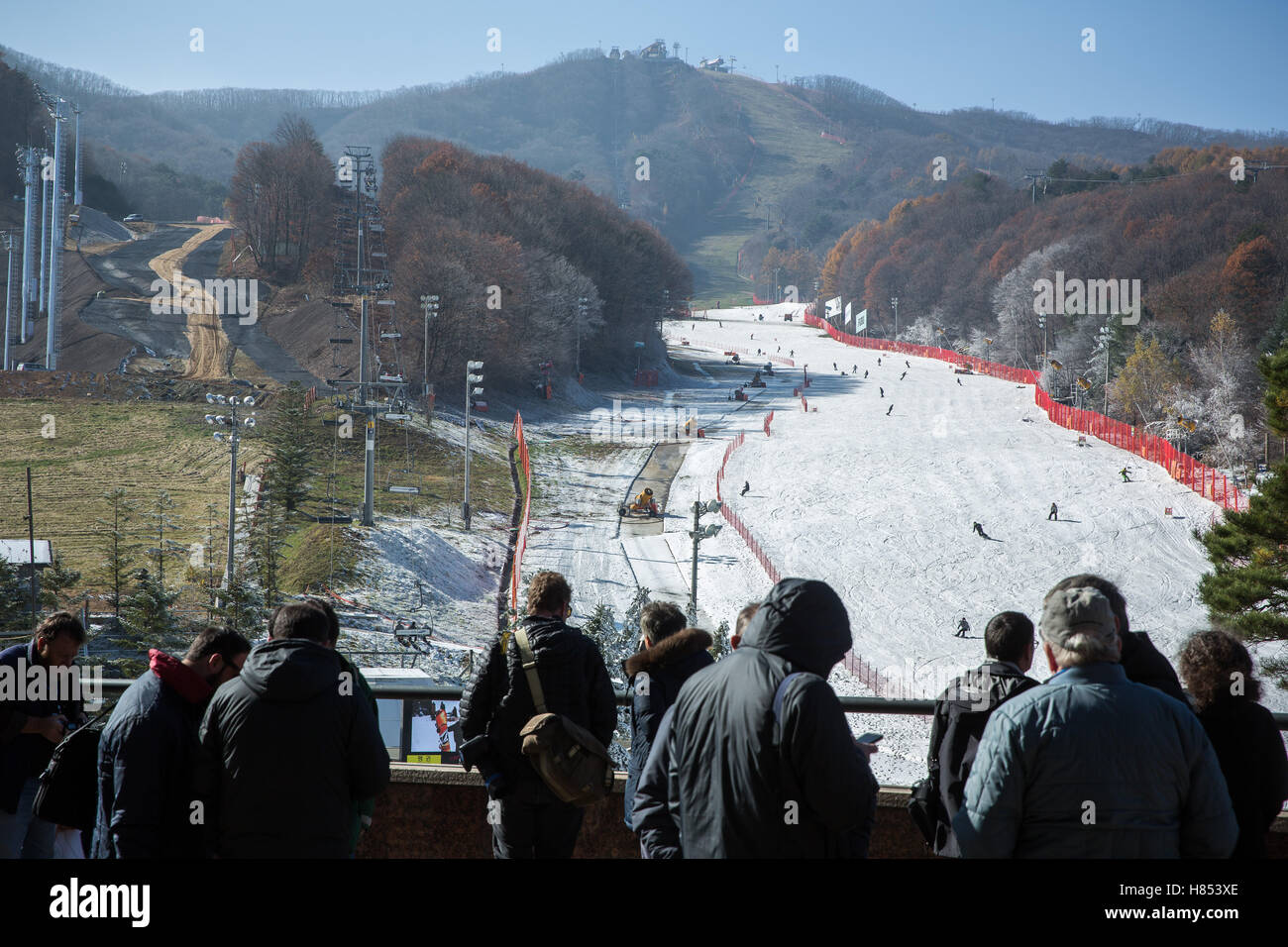 A view of the piste in the Bokwang Snow Park, the place where the ...