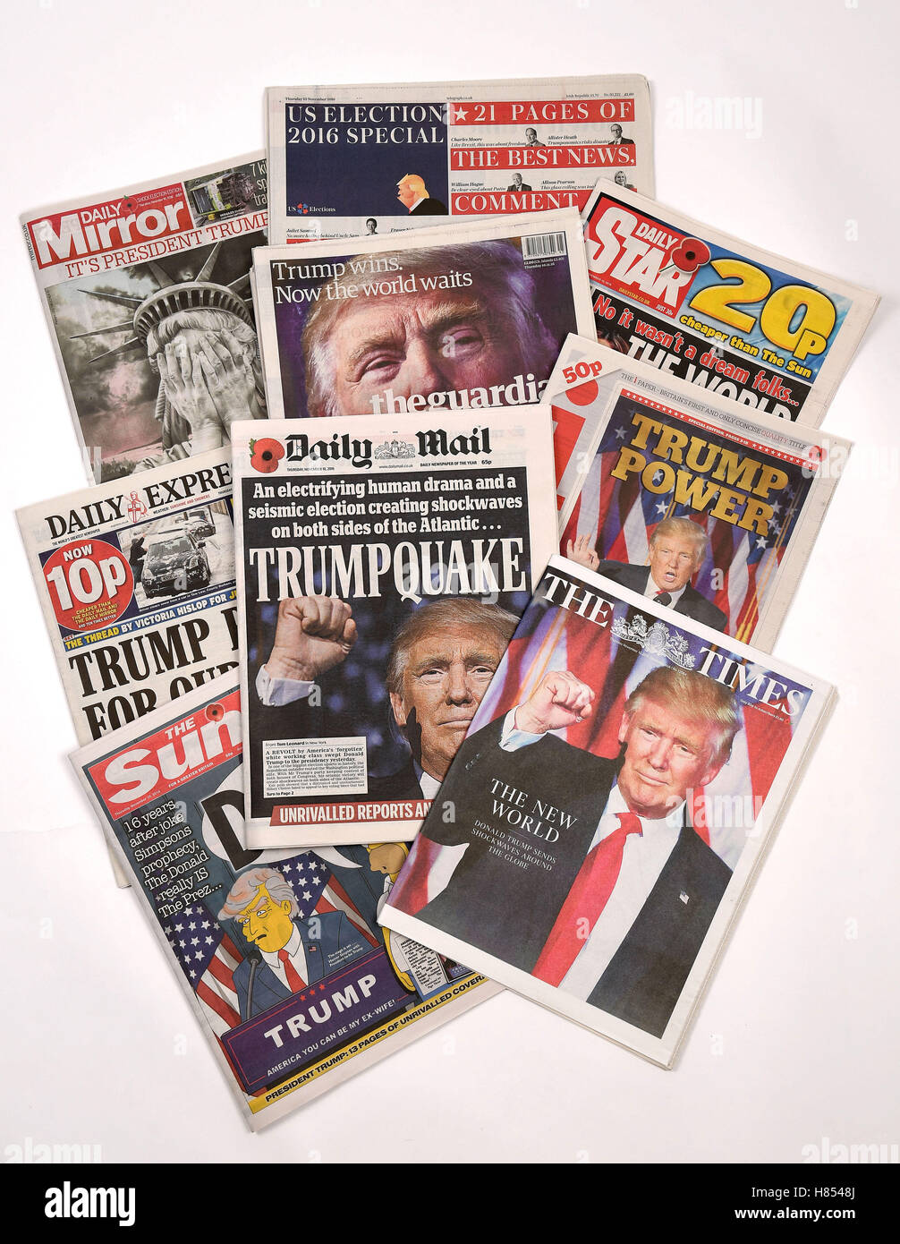 Newspaper front pages uk hi-res stock photography and images - Alamy