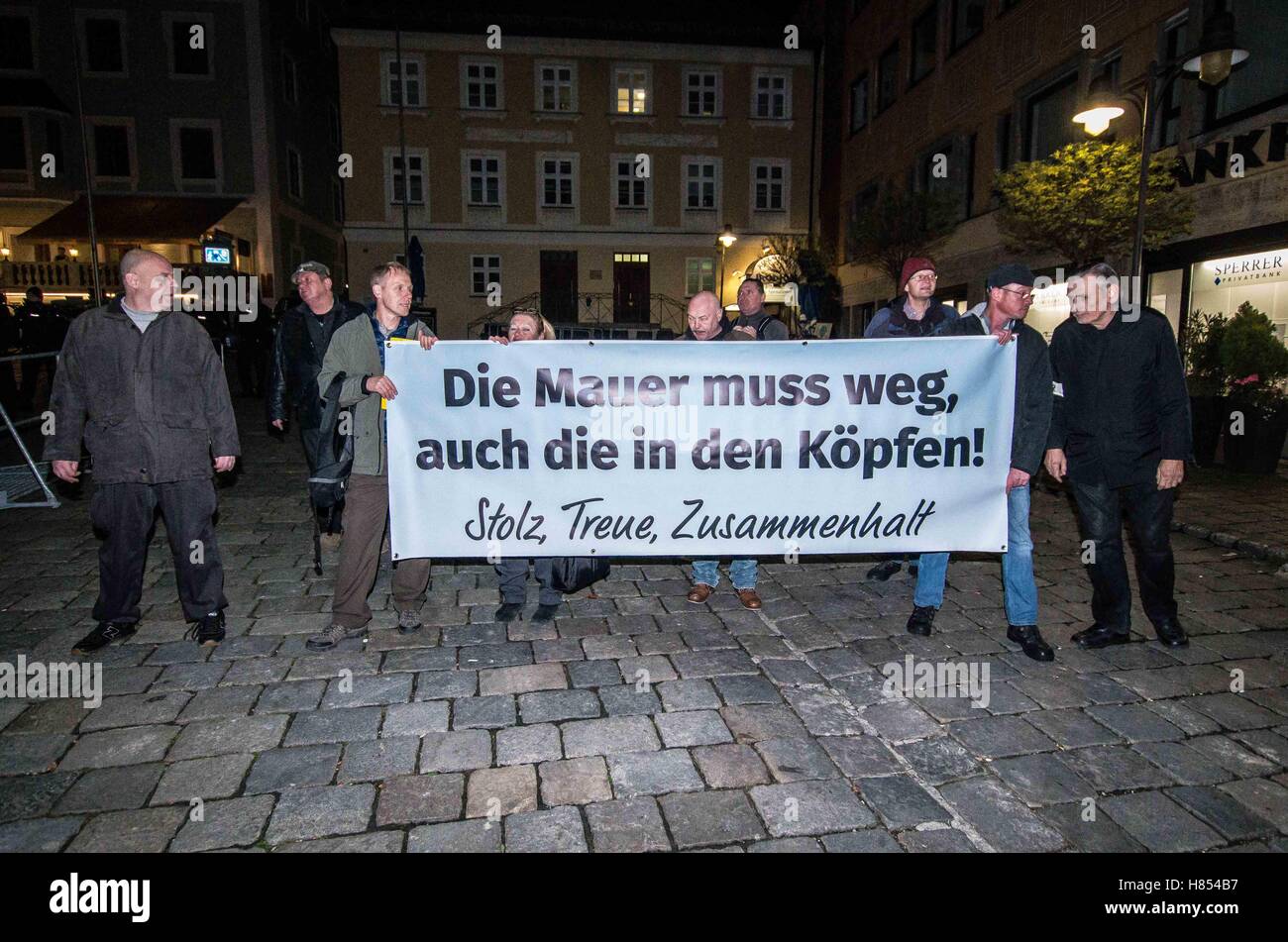 November 9, 2016 - The NPD neo-nazi party held a march through Freising ...