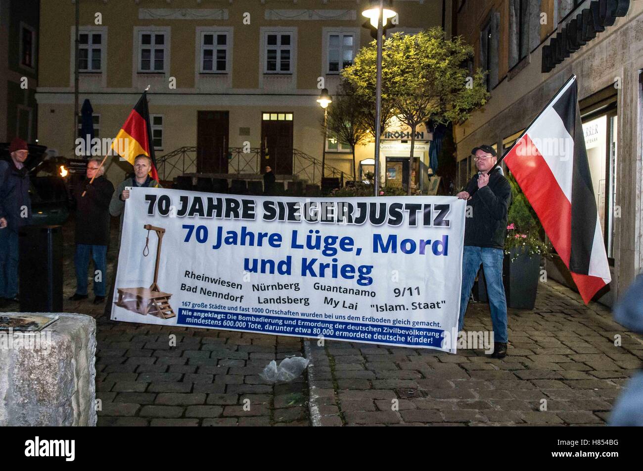 November 9, 2016 - The NPD neo-nazi party held a march through Freising ...