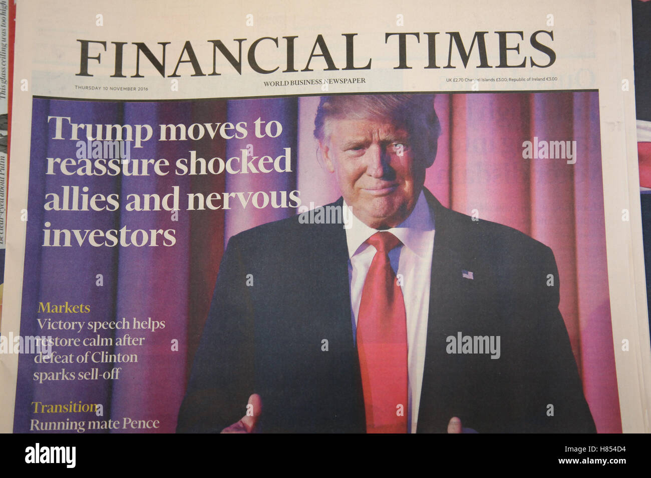 The london times newspaper front page hi-res stock photography and ...