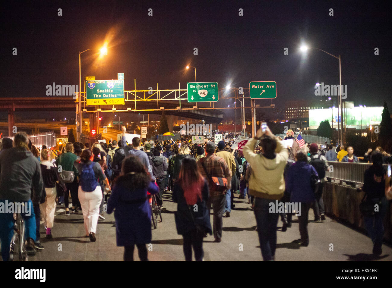 Protest against Donald Trump in Portland, Oregon, USA Stock Photo - Alamy