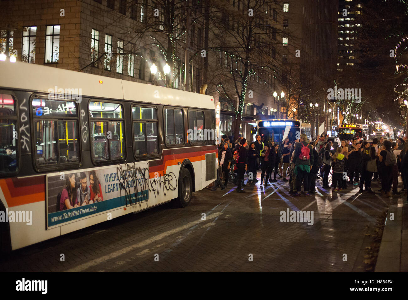 Protest against Donald Trump in Portland, Oregon, USA Stock Photo - Alamy