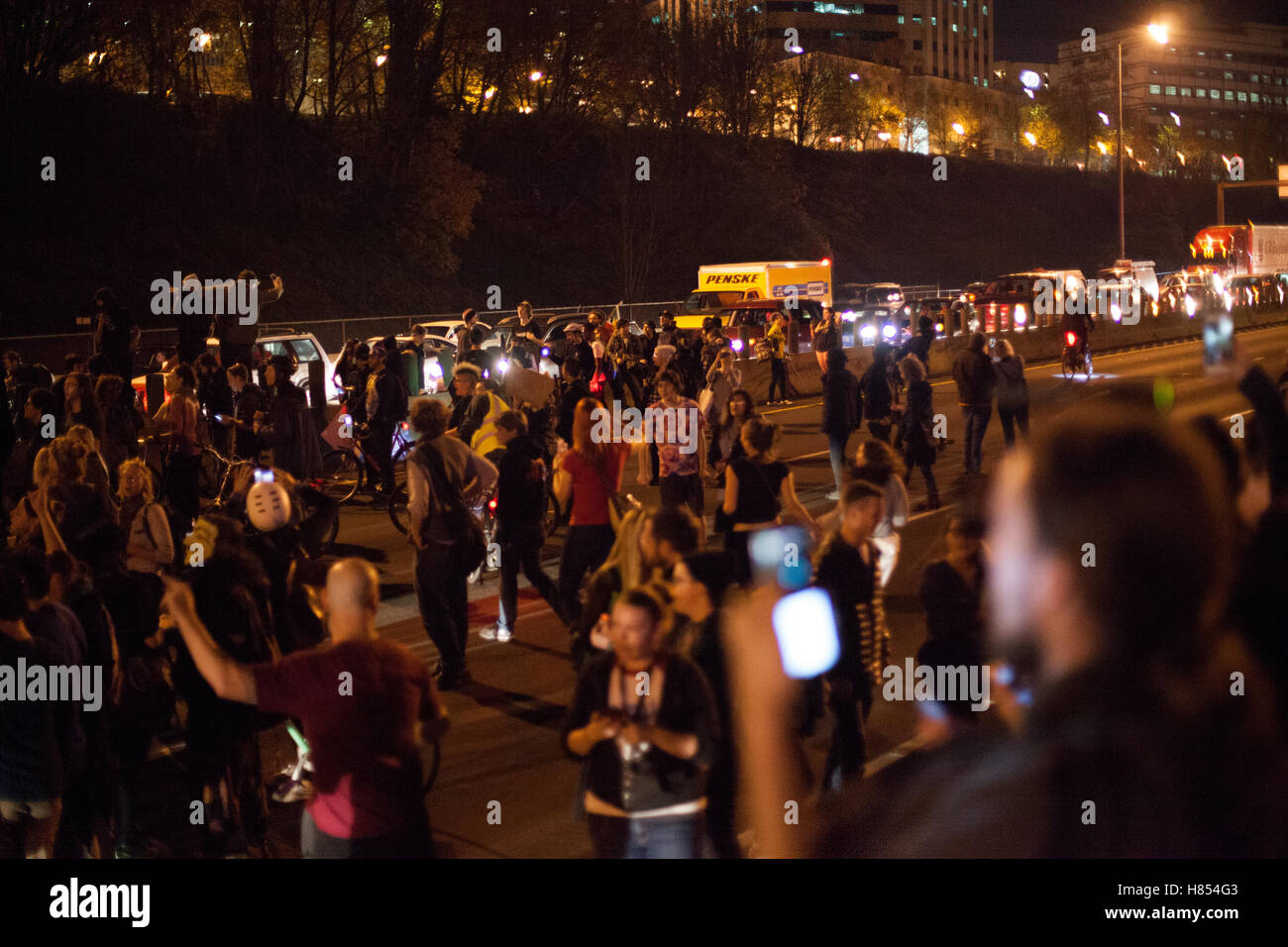 Protest against Donald Trump in Portland, Oregon, USA Stock Photo - Alamy