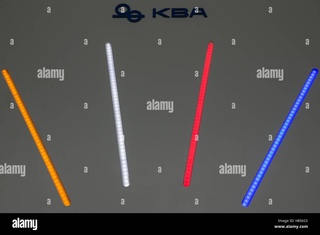 Wuerzburg, Germany. 04th Nov, 2016. The logo of the printing press ...