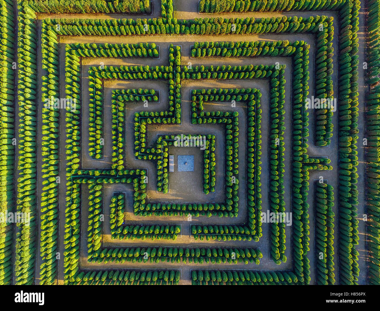 A view of the Labyrinth in the fun park Teichland in Neuendorf near ...