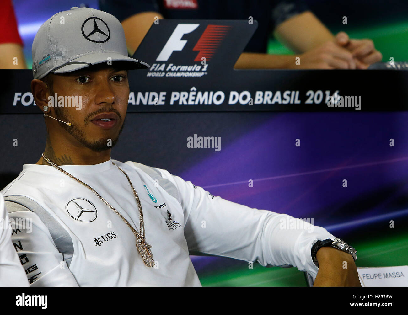 Sao Paulo, Brazil. 10th November, 2016. Lewis Hamilton of Mercedes AMG ...