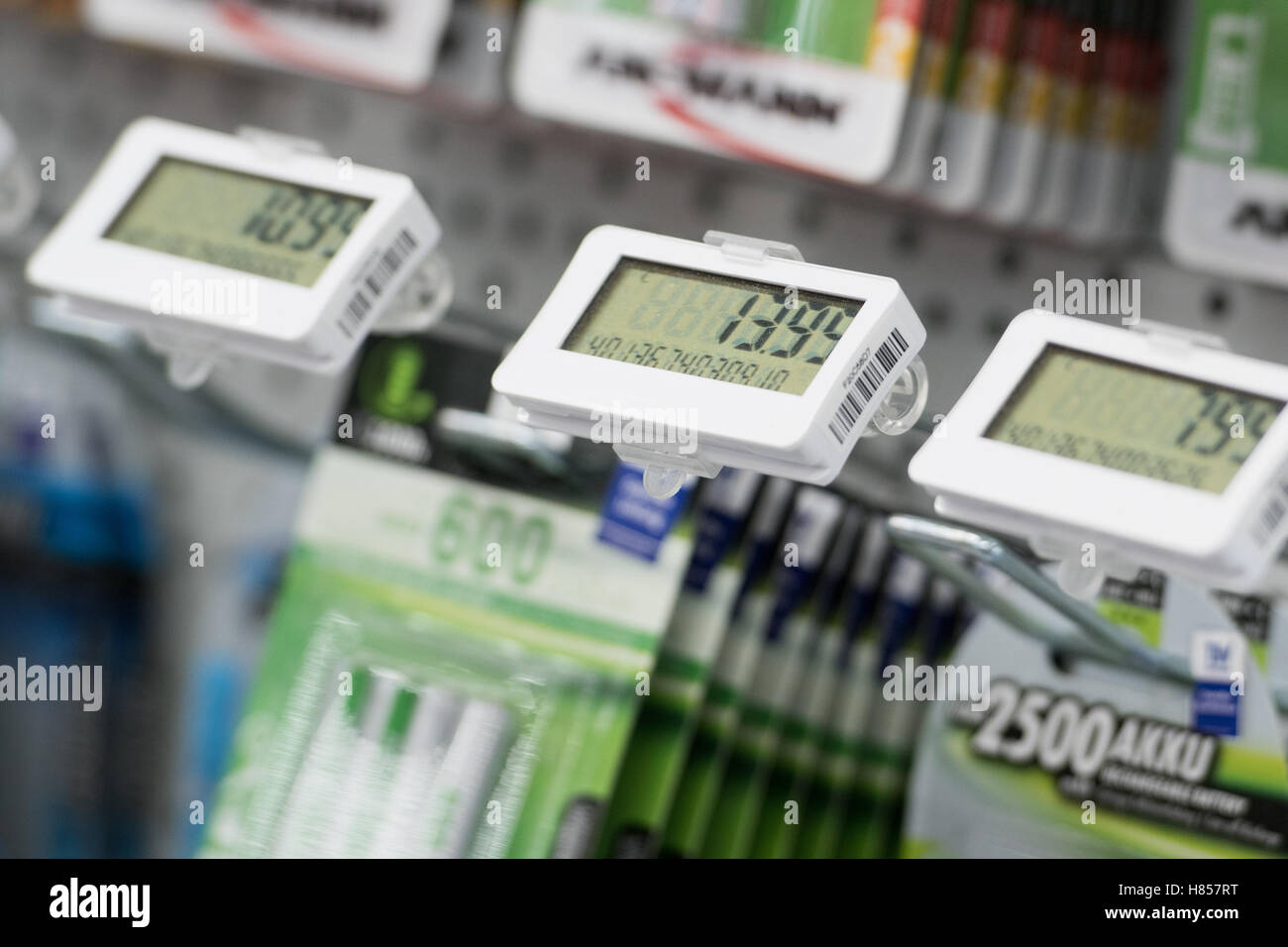 Digital price displays in a branch of the German electronic goods chain ...
