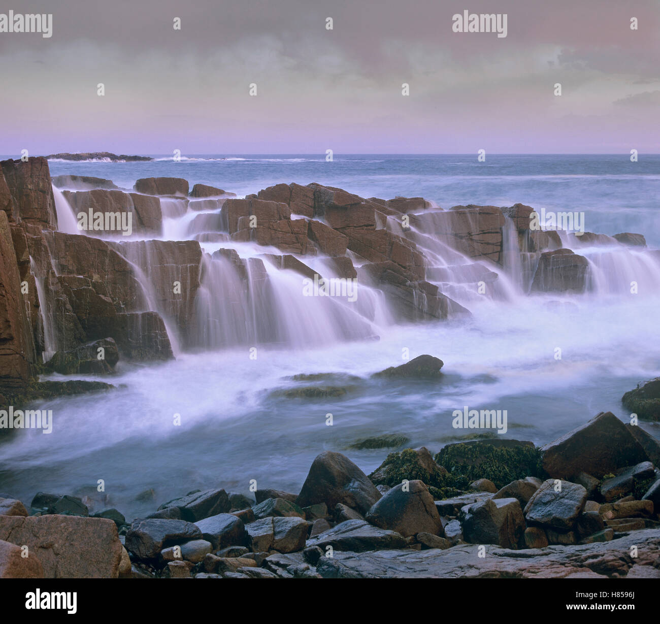 Thunder Hole, Acadia National Park, Maine Stock Photo - Alamy