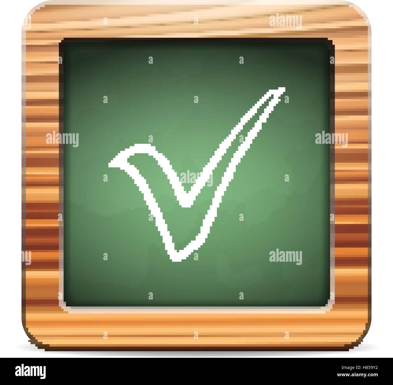 Blackboard check on a white background. Vector illustration Stock ...