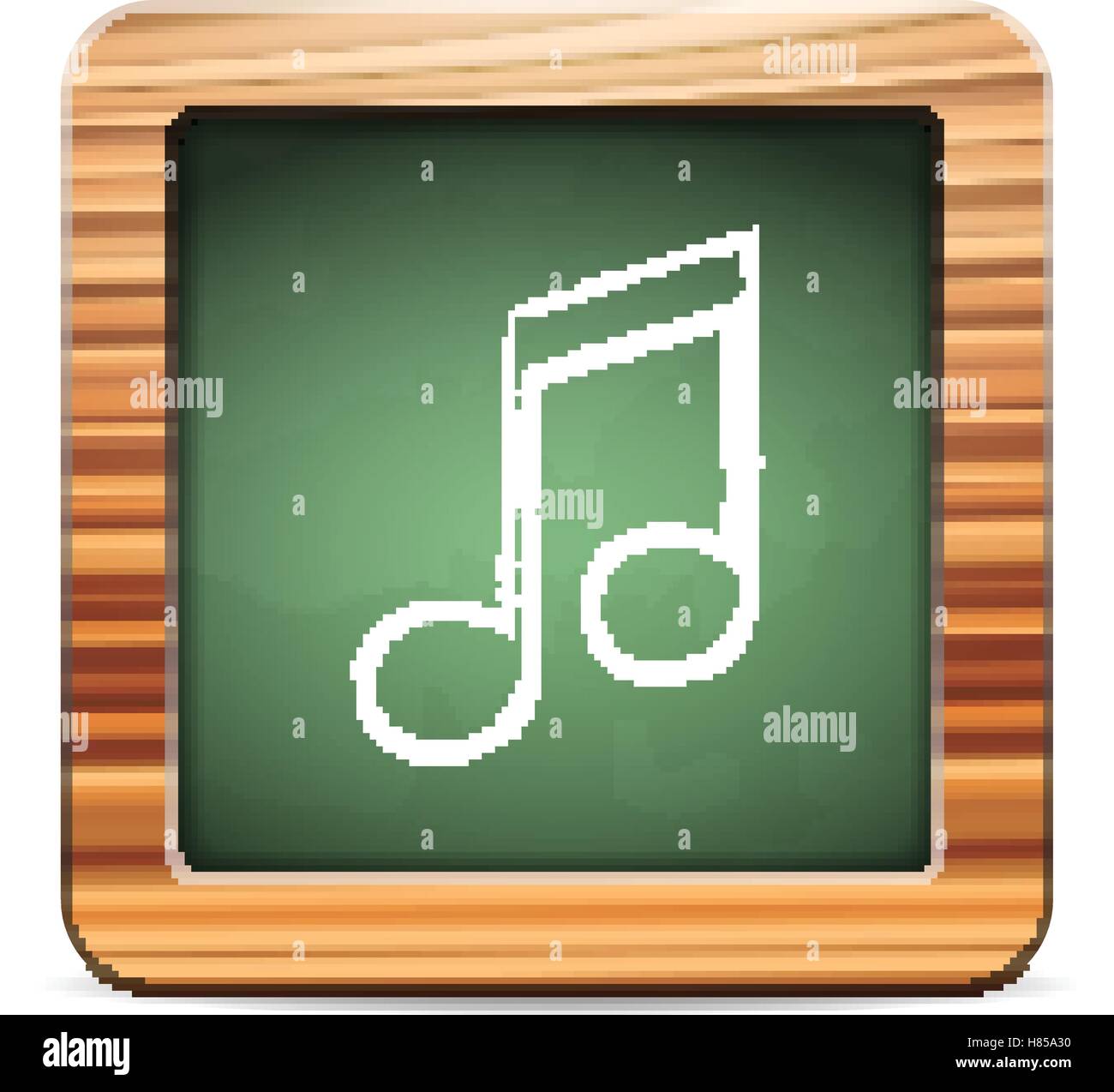 Blackboard music note on a white background. Vector illustration Stock ...