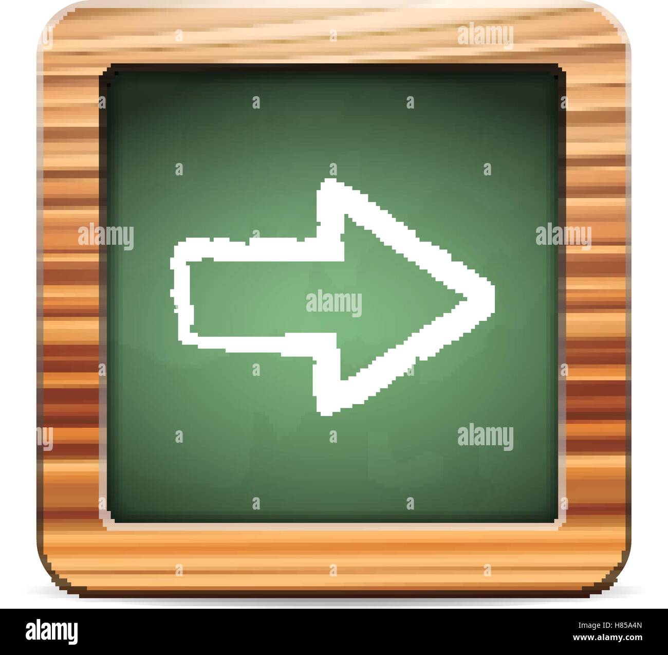 Blackboard right arrow on a white background. Vector illustration Stock ...