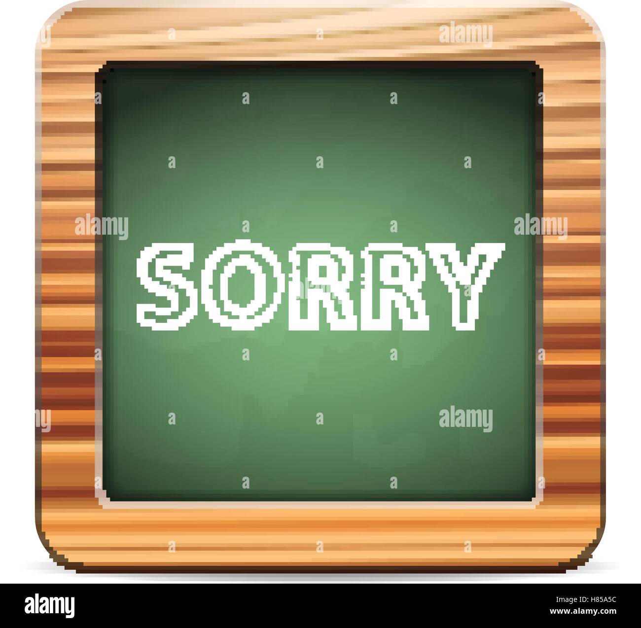 Blackboard sorry on a white background. Vector illustration Stock ...