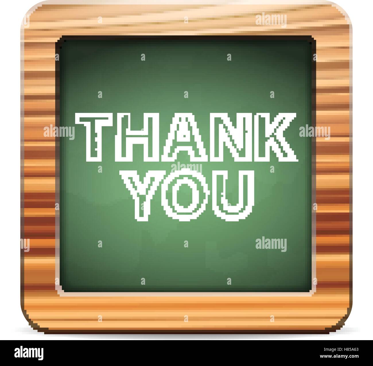 Blackboard thank you on a white background. Vector illustration Stock ...
