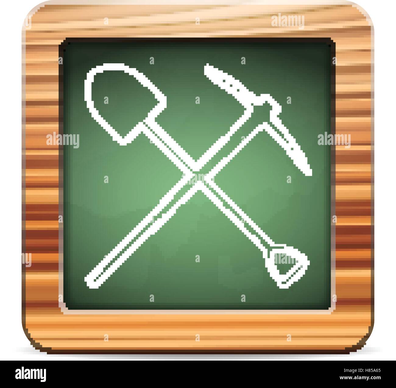 Blackboard tools on a white background. Vector illustration Stock ...