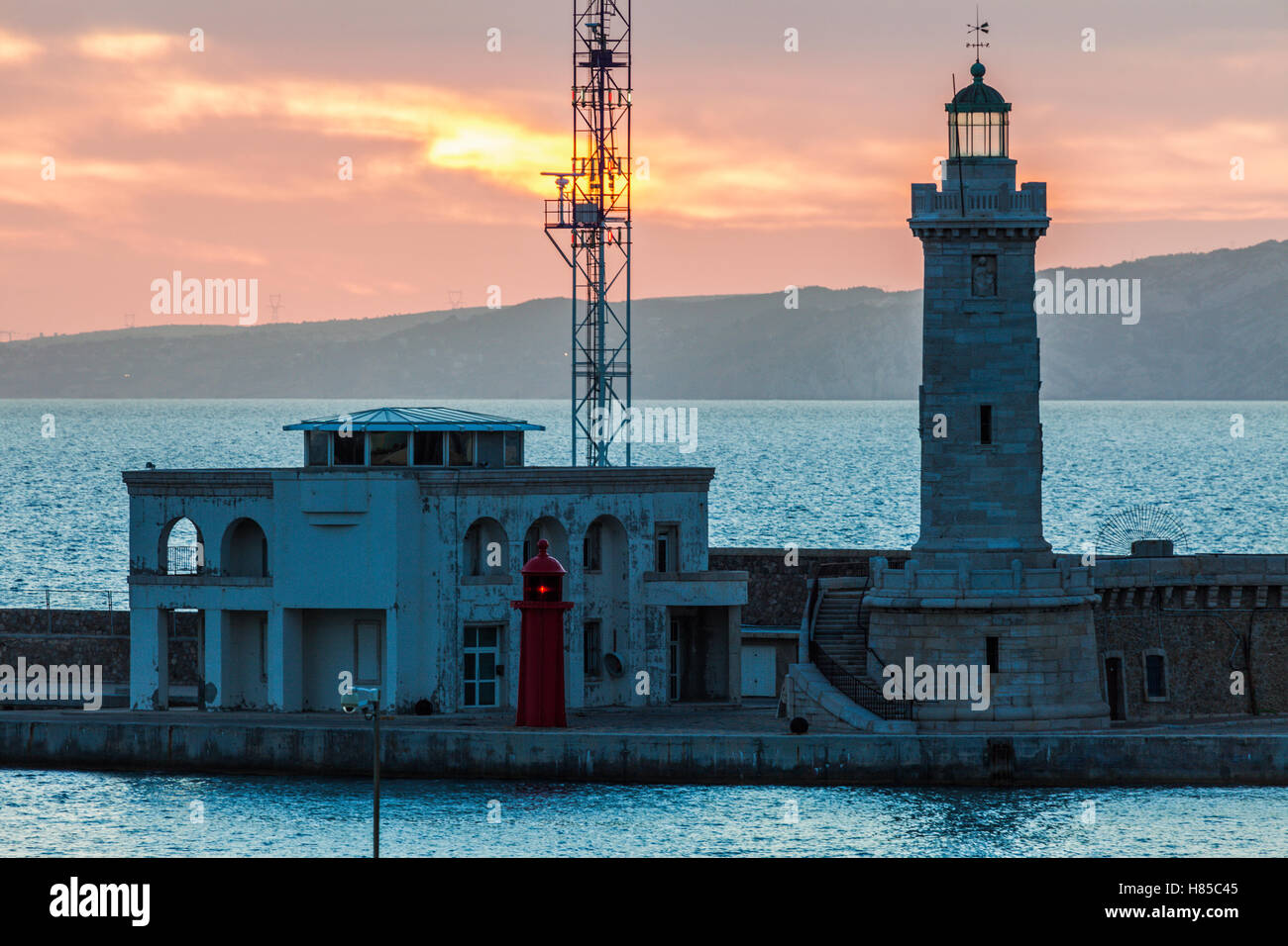Lighthouse in Marseille. Marseille, Provence-Alpes-Cote d'Azur, France ...