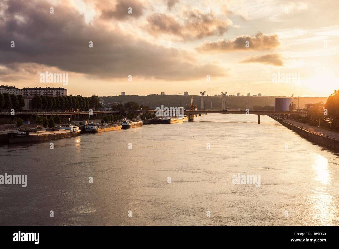 River Seine in Rouen. Rouen, Normandy, France Stock Photo - Alamy