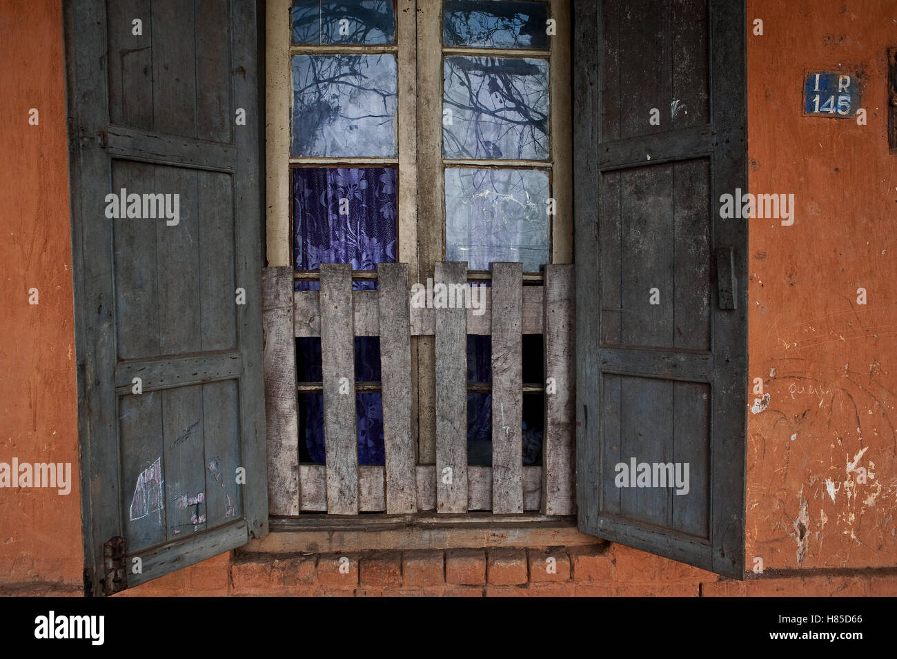 Window of an old house ( Madagascar Stock Photo - Alamy