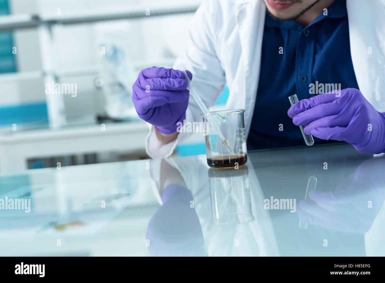 Experiments in the laboratory Stock Photo - Alamy