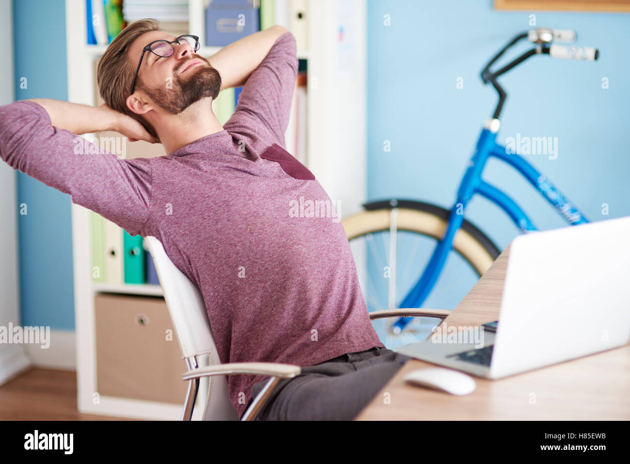 Time to relax in the office Stock Photo - Alamy