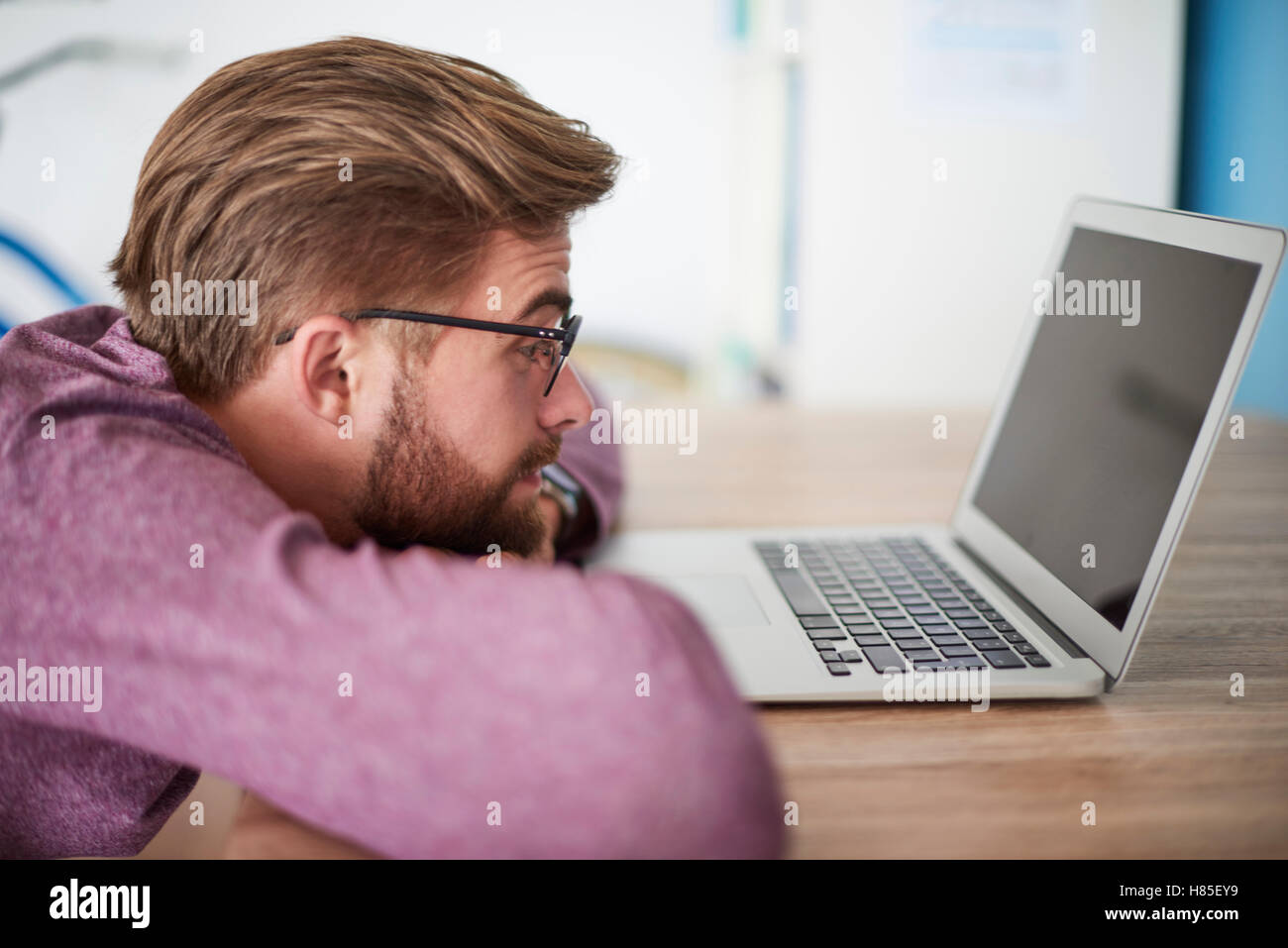 Waiting for some important messages Stock Photo - Alamy