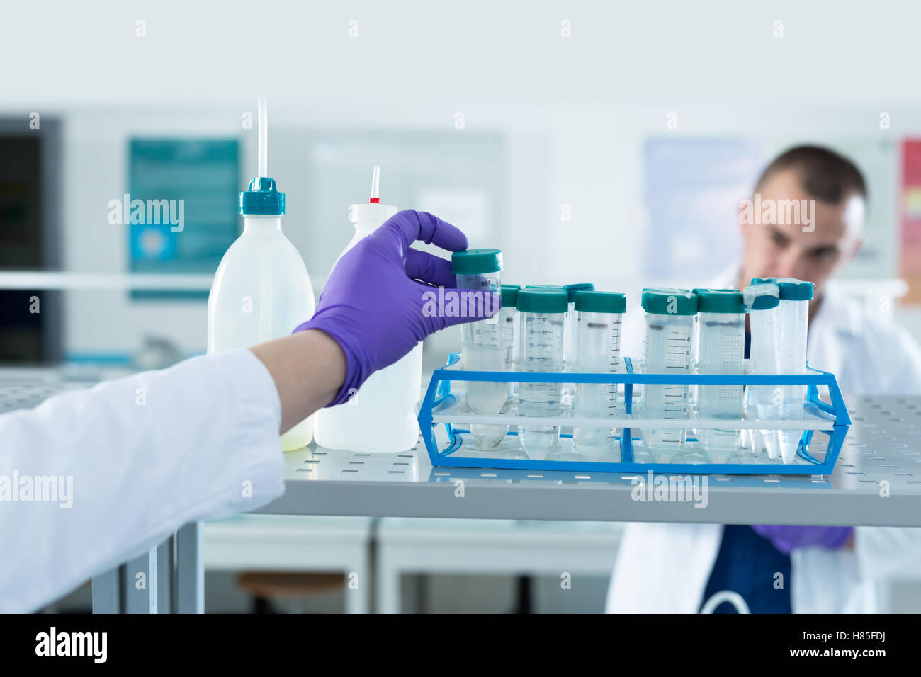 Experiments in the laboratory Stock Photo - Alamy