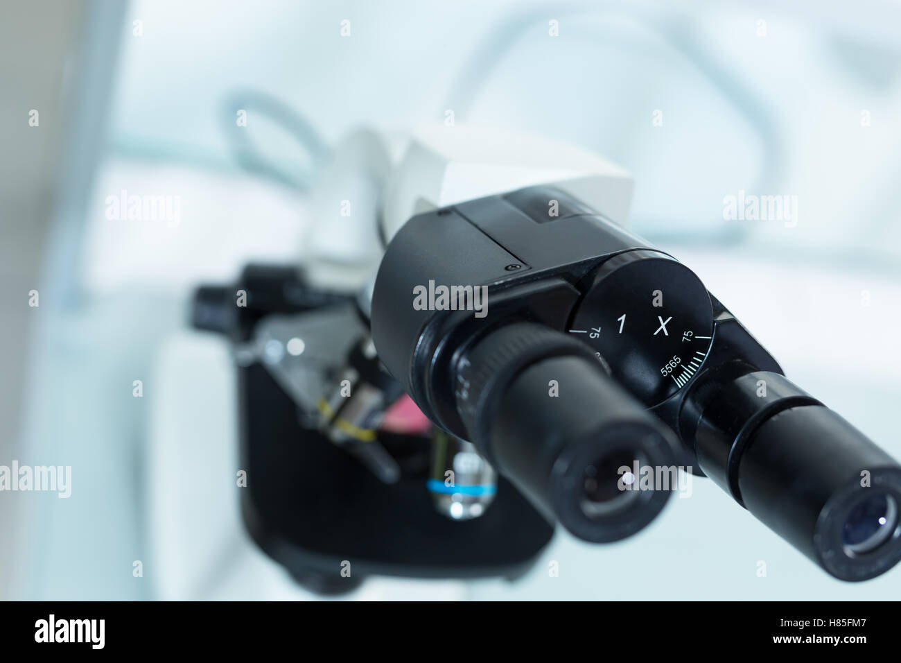 Microscope in the Laboratory, modern close-up shot Stock Photo - Alamy