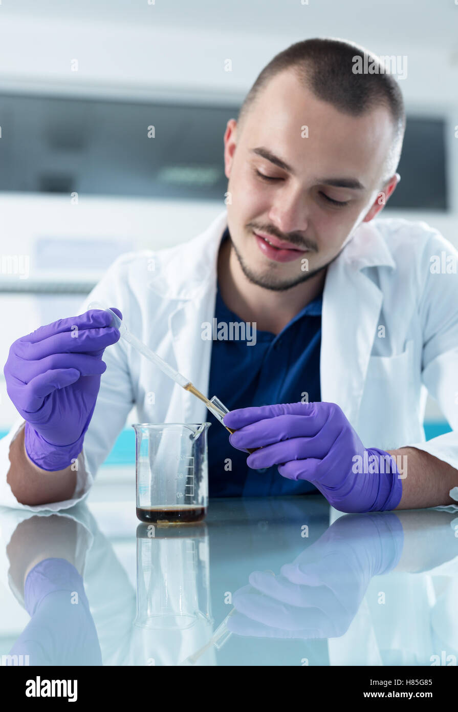 Experiments in the laboratory Stock Photo - Alamy
