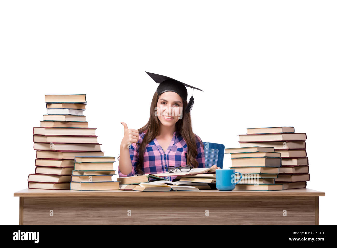 Young student preparing for school exams Stock Photo - Alamy