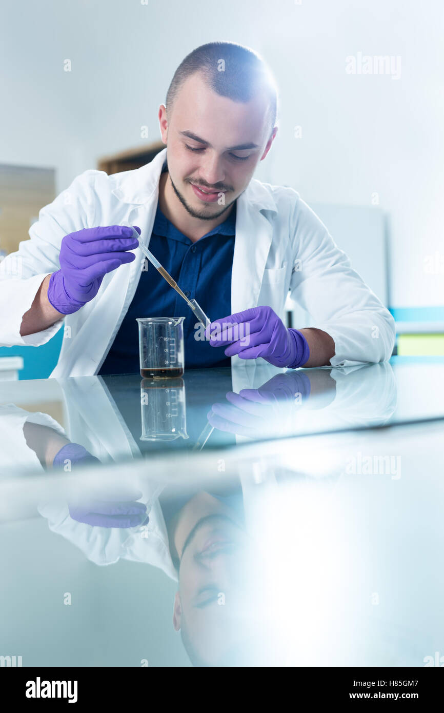 Experiments in the laboratory Stock Photo - Alamy