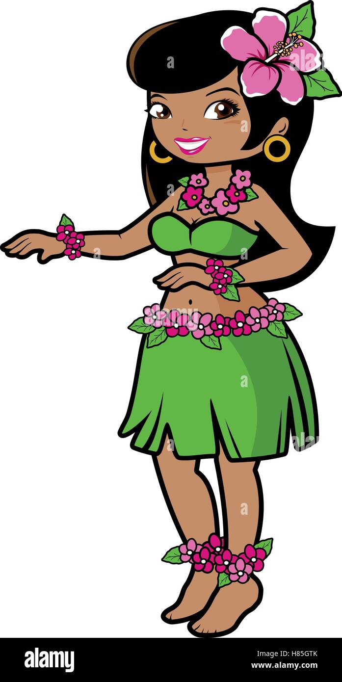 Hawaiian Hula Girl Clipart