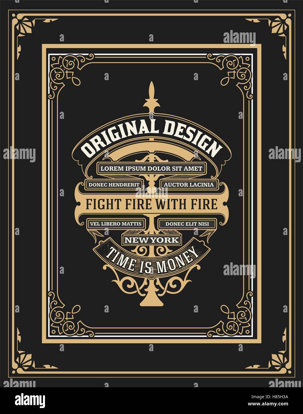 Old design with frames set Stock Vector Image & Art - Alamy