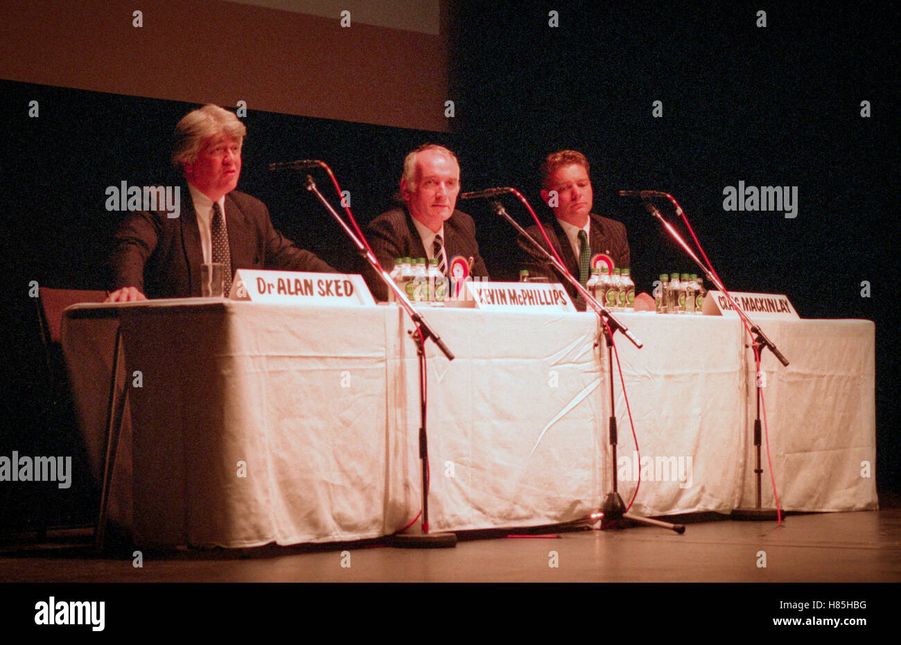 Dr Alan Sked, Kevin McPhillips and Craig Mackinley at one of the first ...
