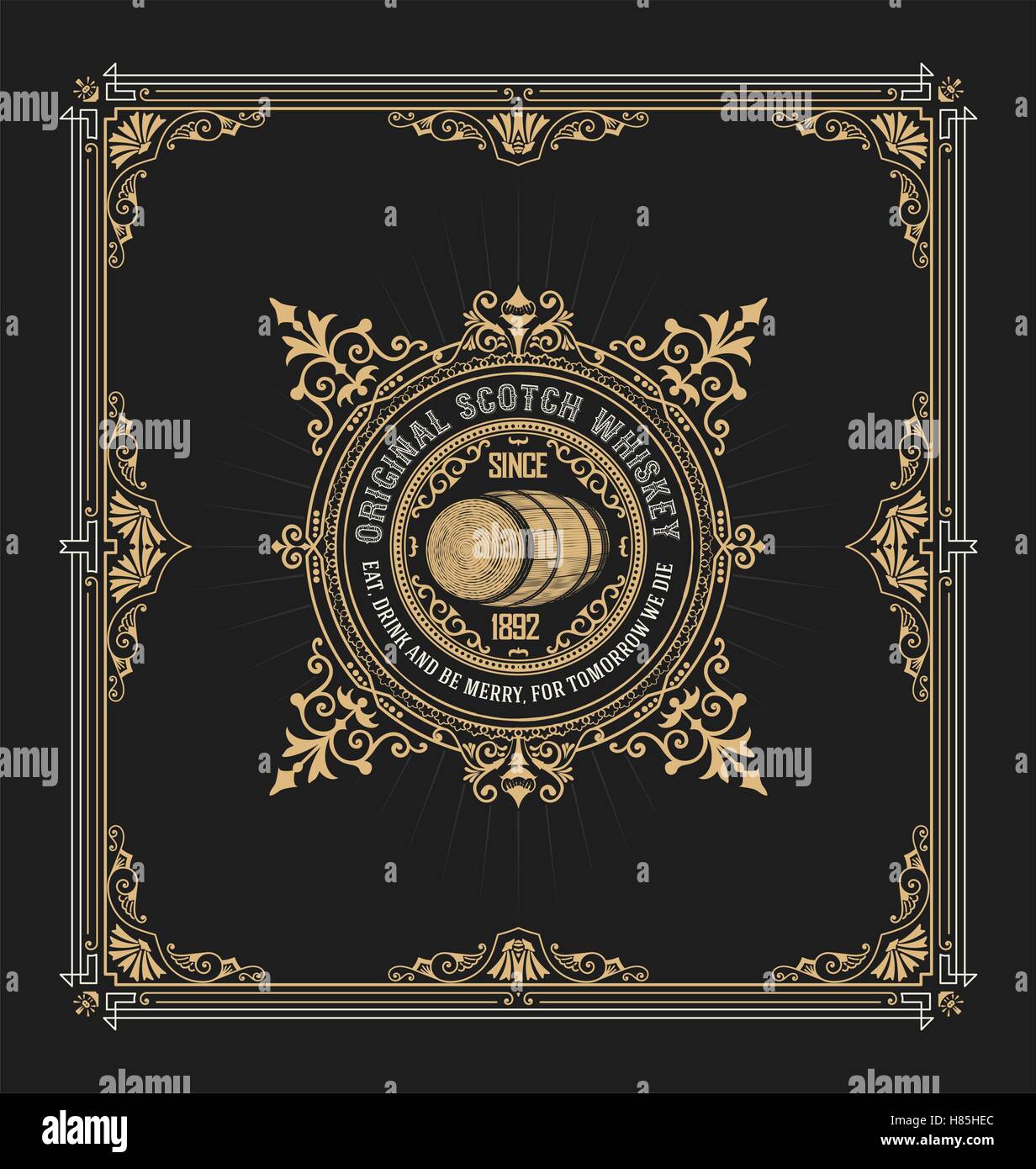 Vintage Whiskey card Stock Vector Image & Art - Alamy