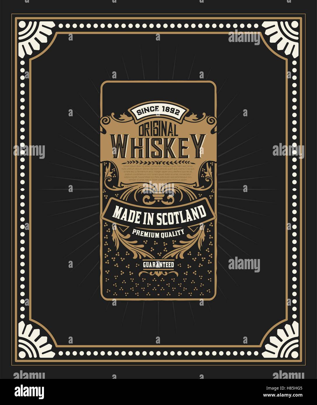 Art-deco Whiskey card Stock Vector Image & Art - Alamy