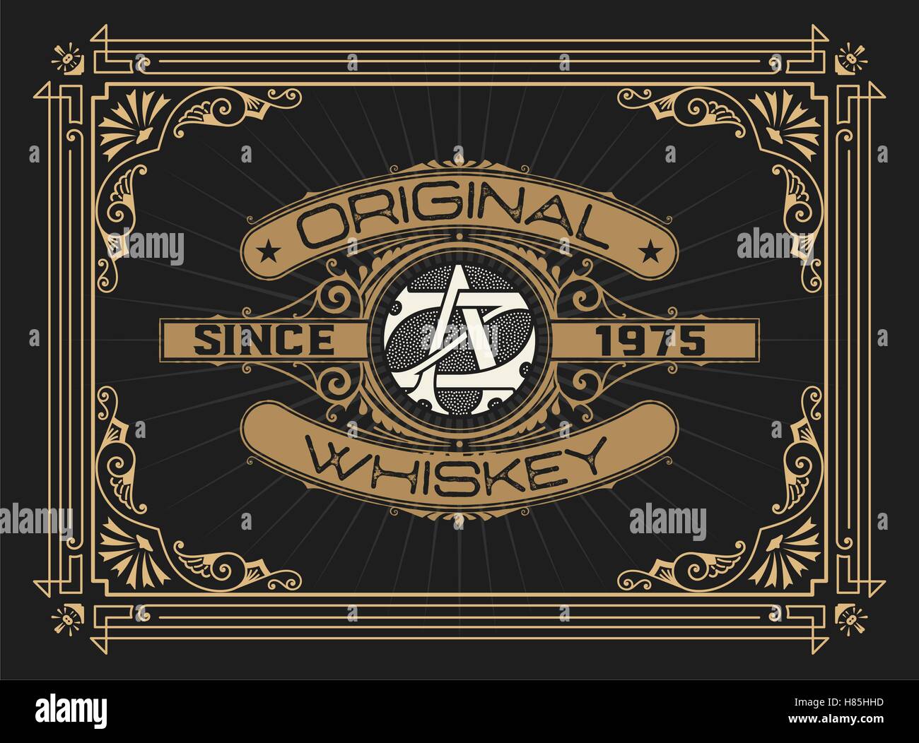 Whiskey design for label and packaging Stock Vector Image & Art - Alamy